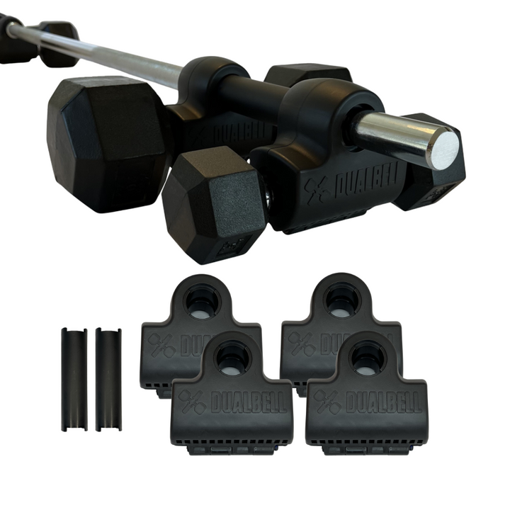 Dualbell Dumbbell to Bar Adapter Home Gym Connect Dumbbells to Barbell