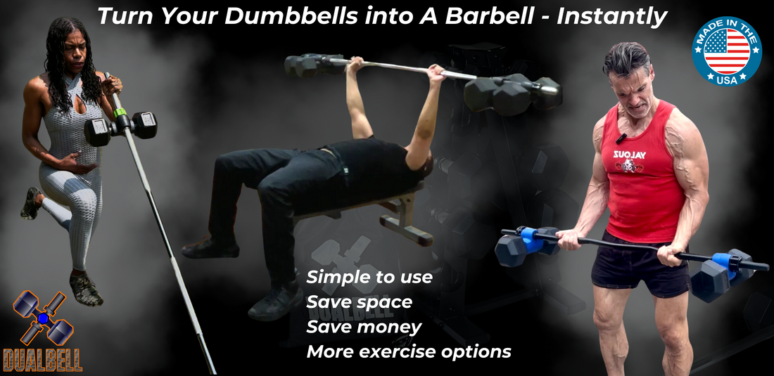 Dualbell Dumbbell to Bar Adapter Home Gym Connect Dumbbells to Barbell