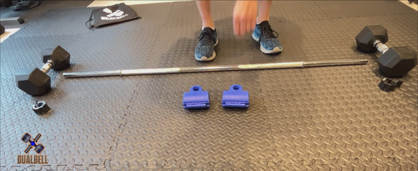 Multipurpose Dualbell Dumbbell to Bar Adapter Home Gym Connect Dumbbel